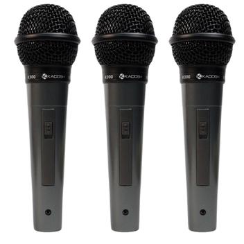 Kit 03 Microfones Unidirecionais Kadosh Kds-300 - Microfone Dinâmico ...