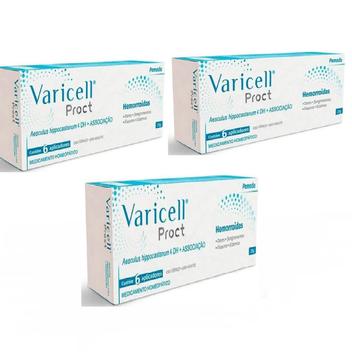 Kit 03 Varicell Proct Pomada 25g Com 6 Aplicadores - FQM - Creme ...