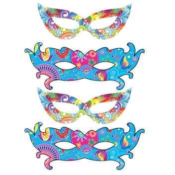 Kit 04 Enfeite Mural Carnaval Mascara Média Decoração Festa - Festanca ...