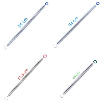 Kit 04 Molas Pilates (2 Azul 54cm + Vermelha 51.5cm + Verde 44cm ...