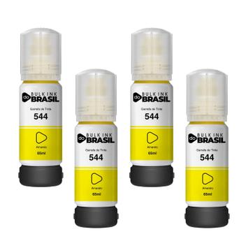 Kit 04 Tintas Para T544 Amarelo para impressora Ecotank Epson - Bulk Ink do Brasil - Refil de ...