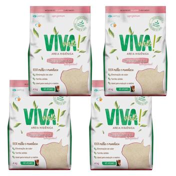 Kit 04Un Areia Higiênica Viva Verde Vida Descomplicada 4Kg - Areia para Gato - Magazine Luiza