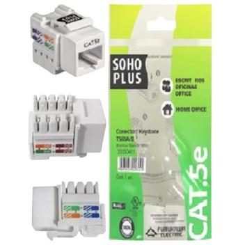 Kit 05 Keystone Fêmea Cat5e Furukawa Soho Plus - Conectores Elétricos - Magazine Luiza