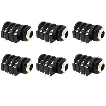 Kit 06 Conectores Jack P10 Stereo Estereo P/ Placa Pci Pedal - Daier ...