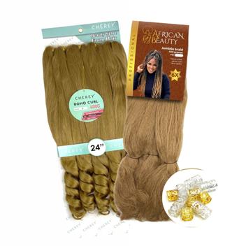 Kit 1 Cabelo Boho Curl Fibra Premium 1 Jumbo Gypsy Braids 400g - Rass ...
