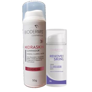 kit 1 creme Renove Skin Active noite e 1 Hidraskin dia Biodermis - Kit ...