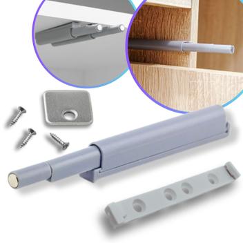 Kit 1 Fecho Pulsador Magnético Cinza Toque Sobrepor Tip-on Push Open ...