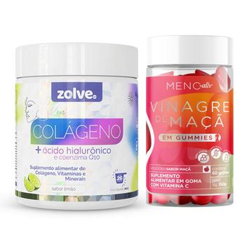 Kit 1 Pote Skin Colágeno Verisol Lim + Gummy Vinagre de Maça - Zolve ...