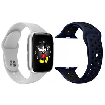 Kit 1 Relógio Inteligente SmartWatch LD5 Branco Android iOS + 1 Extra ...