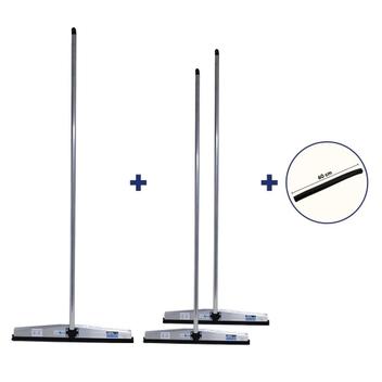 Kit 1 Rodo de Alumínio 1 M + 2 Rodos 60 Cm + 1 Refil 60 Cm - JSN - Rodo ...