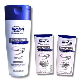 Kit 1 Shampoo + 2 Loção Tônica Capilar Antiqueda Tricofort - Kit de ...