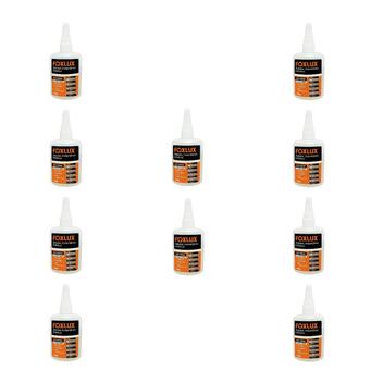 Kit 10 Adesivo Instantaneo Universal 100G Foxlux - Cola Instantânea ...