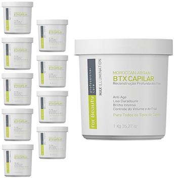 Kit 10 BTX Capilar Botox Moroccan Argan Oil For Beauty 1Kg - Cuidados ...