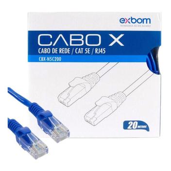 Kit 10 Cabos De Rede Internet Rj45 Cat5E 20 Metros Cbx Exbom ...