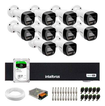 Kit 10 Câmeras Intelbras VHD 1220 B G7 Full Color Bullet Full HD 1080p ...