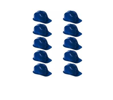 Kit 10 Capacetes Carneira Segurança Proteção De Obra Epi Cor ...