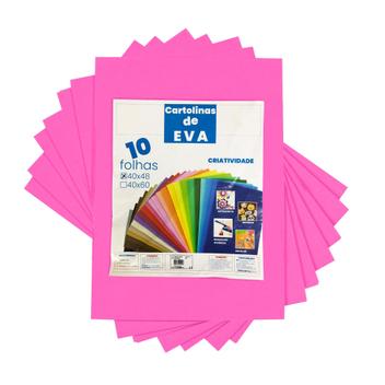 Kit 10 Cartolinas de EVA 40X48CM - Variação - Evamais - Folha e Placa ...
