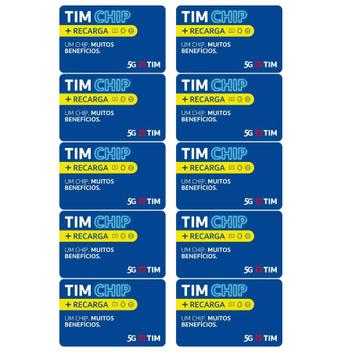 Kit 10 Chip Para Celular TIM Pré Pago com Recarga - GSM - Chip de ...