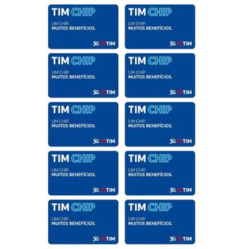 Kit 10 Chip Para Celular Tim Pré Pago - GSM - Chip de Celular ...