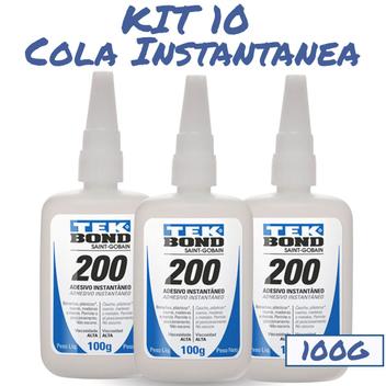 Kit 10 cola tek bond 200 adesivo instantaneo 100g - tekbond - Cola ...