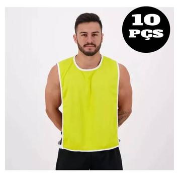 Kit 10 Coletes Futebol para Treino Liso Poliéster Amarelo - Trb Sports ...
