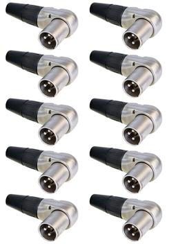 Kit 10 Conector Xlr Macho 90 Rc3mr Rean By Neutrik - Plug Macho ...