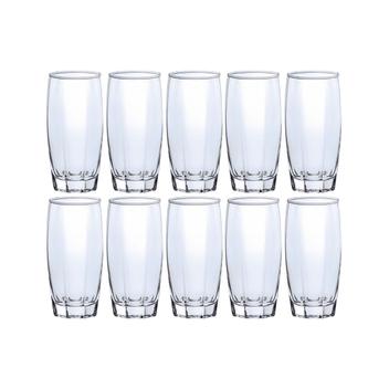 Kit 10 Copo de Vidro Long Drink Transparente Florida 370ml - CRISTAR - Copos - Magazine Luiza