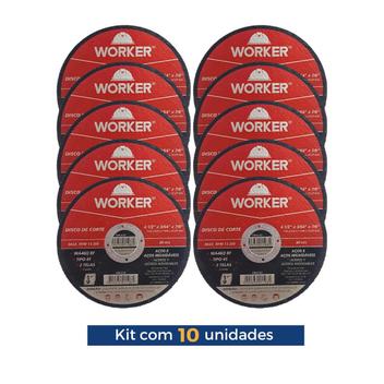 KIT 10 DISCOS DE CORTE WORKER 4. 1/2” x 3/64” x 7/8” - Disco de Corte ...