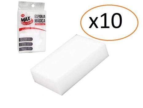 Kit 10 Esponja Mágica Bucha Melanina Max Clean Parede Vidro - Tira ...