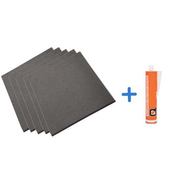 Kit 10 Espumas Acústicas PU Lisa - 500 x 500 x 25 mm 23kg/m3 - Natural ...