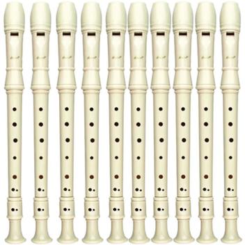 Kit 10 Flautas Concert TRC57G Germânica Natural - Flauta Doce ...