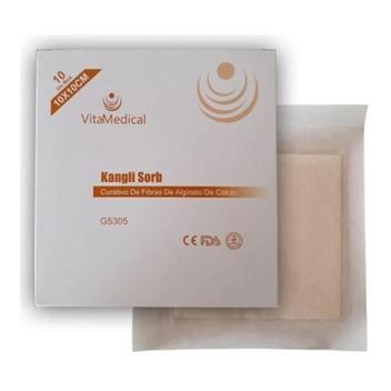 Kit 10 kangli sorb - cur.alginato de calcio e sodio 10cm x 10cm - Vita ...