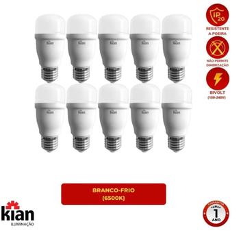 Kit 10 Lâmpadas Led Bulbo Especial Mini T Kian 9w 6500k E27 - Lâmpada ...