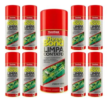 Kit 10 Limpa Contato Spray Elétrico Eletrônico Three Bond - Limpeza ...