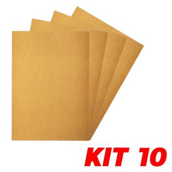 Kit 10 Lixa Folha Grão 220 Madeira Porta Acabamento 27X22cm - Lixa P ...