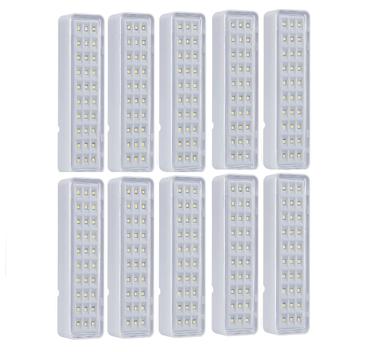 Kit 10 Luminária Luz de Emergência LEA 30 Leds Intelbras Autônoma ...