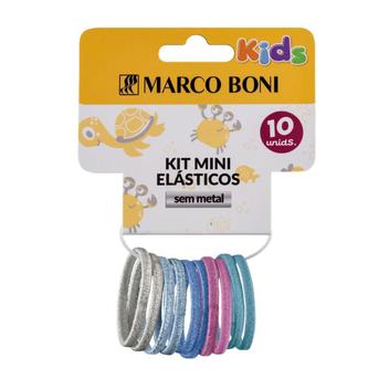 Kit 10 Mini Elásticos Cabelo Sem Metal Brilhante Marco Boni - Elástico ...