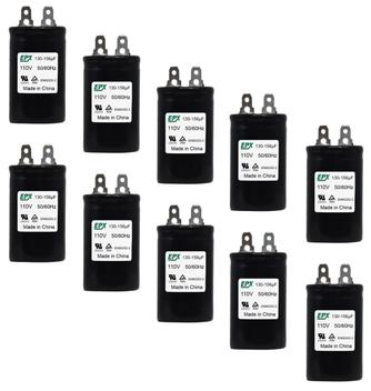 Kit 10 Mini Micro Capacitor Eletrolitico De Partida 130-156uF 110Vac ...