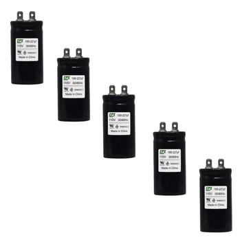 Kit 10 Mini Micro Capacitor Eletrolitico De Partida 189/227uF 110Vac ...