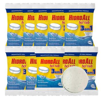 Kit 10 Pastilha De Cloro Multi Ação 3x1 Propoll 200gr Agua Cristalina e ...