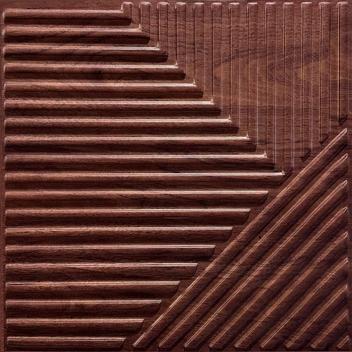 Kit 10 Placas 50x50cm 3D Ripado Abstrato Estilo Madeira Decorativa ...