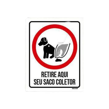 Kit 10 Placas Cachorro Retire Aqui Seu Saco Coletor - Sinalizo.Com ...