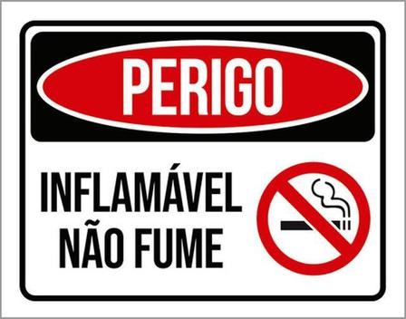 Kit 10 Placas Perigo Inflamável Não Fume 36X46 - Sinalizo - Placa de ...