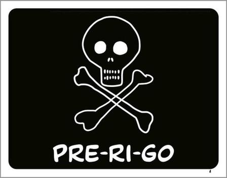 Kit 10 Placas Prerigo Caveira Branca 36X46 - Sinalizo - Placa de ...