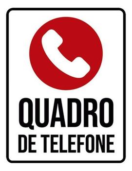 Kit 10 Placas Quadro De Telefone - Sinalizo - Placa de Sinalização de ...