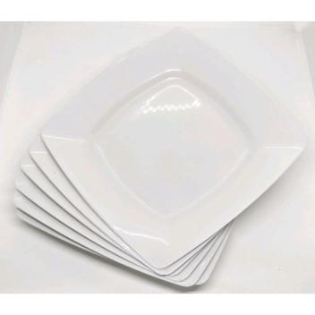 Kit 10 Pratinhos de Sobremesa Branco Plástico Para Festa Bolos ...