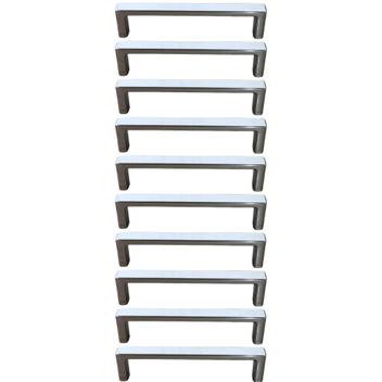 Kit 10 Puxadores Cromados para Móveis Alça 96mm Oeiras Zamac Armário ...