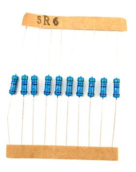 Kit 10 Resistor de Precisão 5R6 1% 1/2W - Materiais Elétricos ...