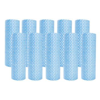 Kit 10 Rolo Pano Multiuso Perflex Azul Design Multifuncional Lavável C ...