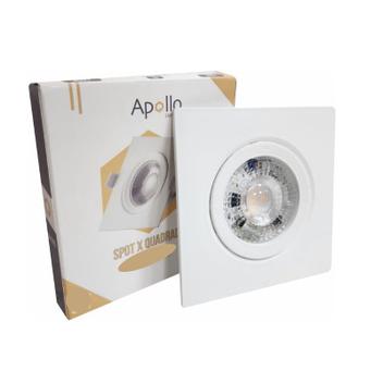Kit 10 Spot Slim LED Embutir Quadrado 7w 6500k - Apollo - Spot ...